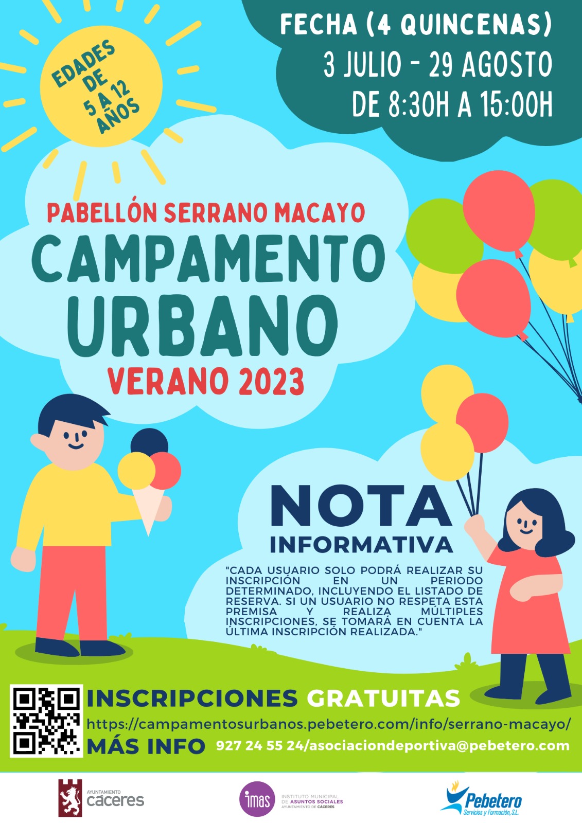 El IMAS organiza este verano Campamentos Urbanos gratuitos para niños ...