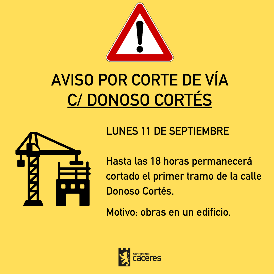 CORTE CALLE DONOSO CORTÉS - Ayuntamiento de Cáceres